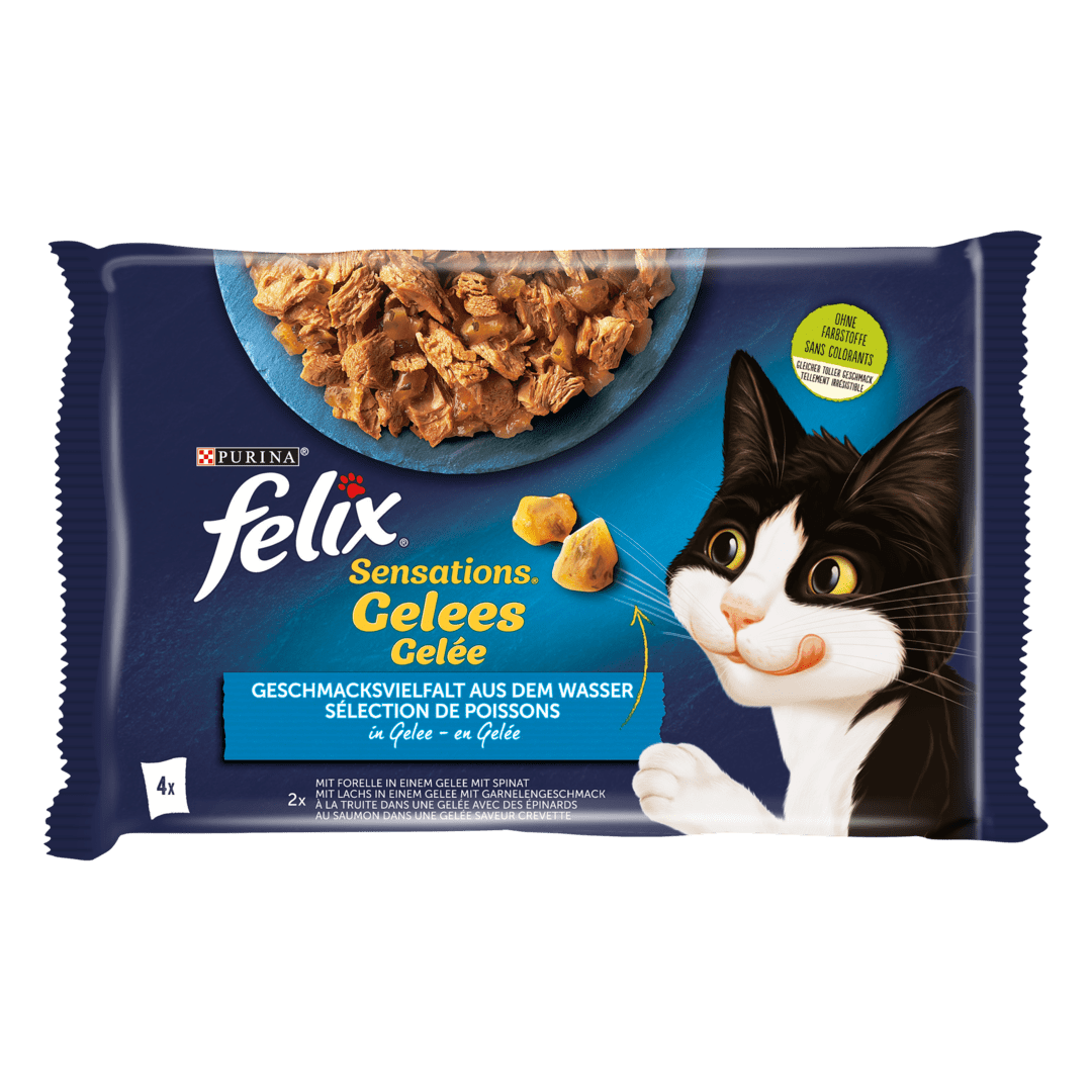 Sachets pour chat - Sensations en Gelé - sélection poisson | FELIX ...