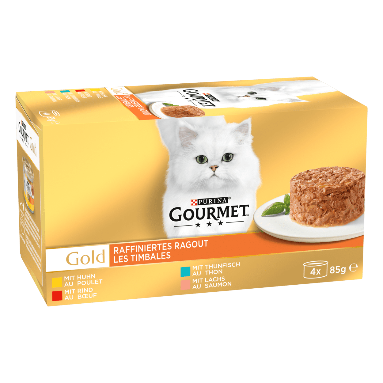 GOURMET™ GOLD Raffiniertes Ragout 4x85g | Purina CH