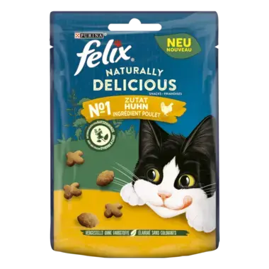 FELIX® NATURALLY DELICIOUS HUHN & KATZENMINZE 8X50g | Purina